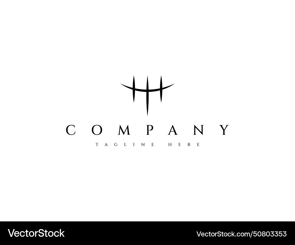 Stylish letter m logo design Royalty Free Vector Image