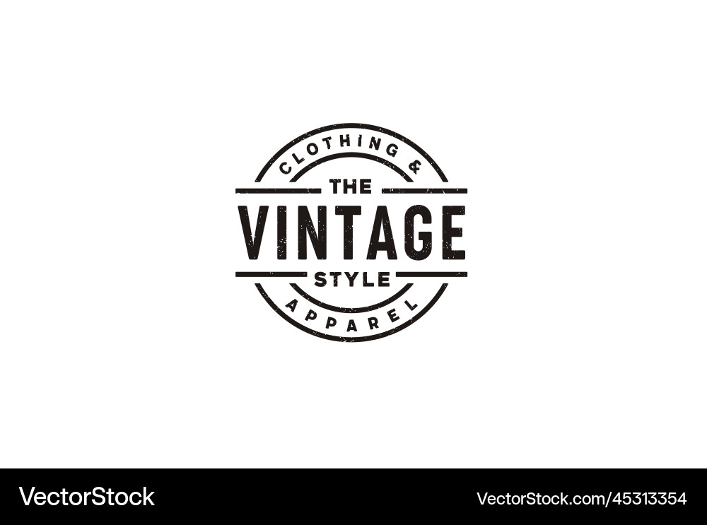 Cloth apparel classic vintage label stamp logo Vector Image
