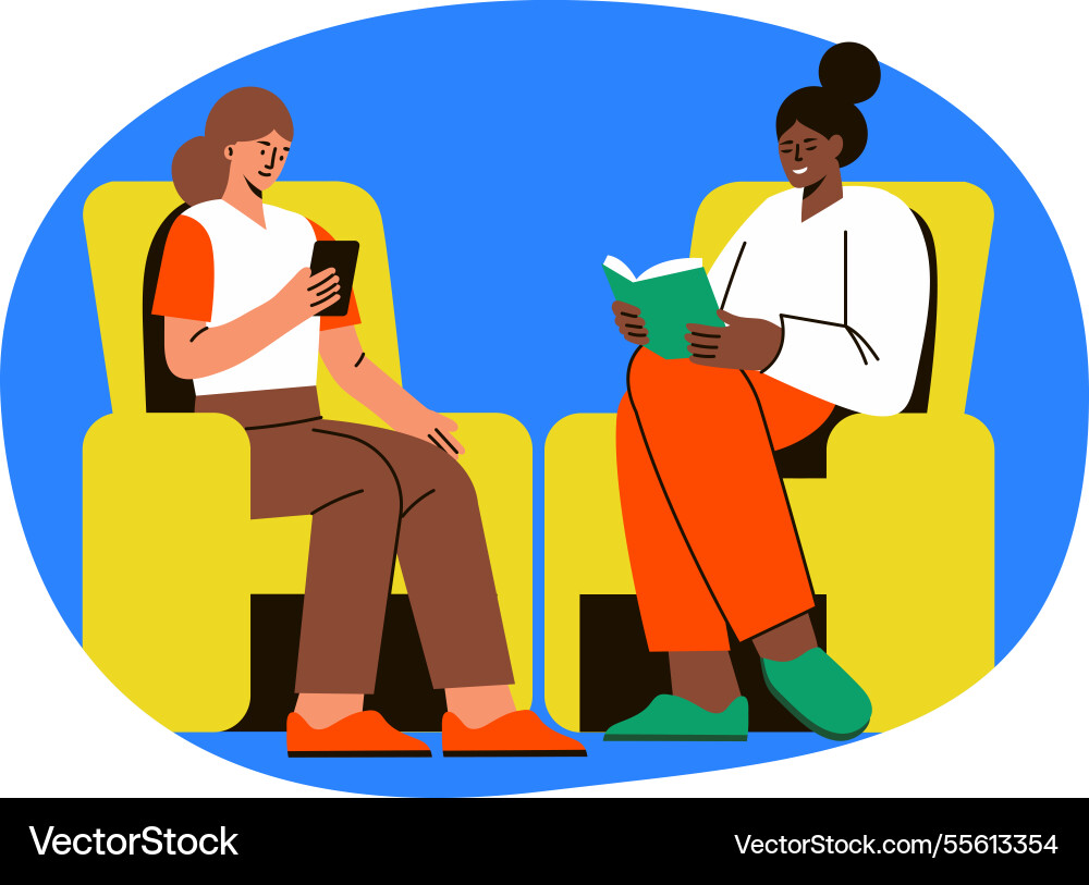 Customer waiting Royalty Free Vector Image - VectorStock