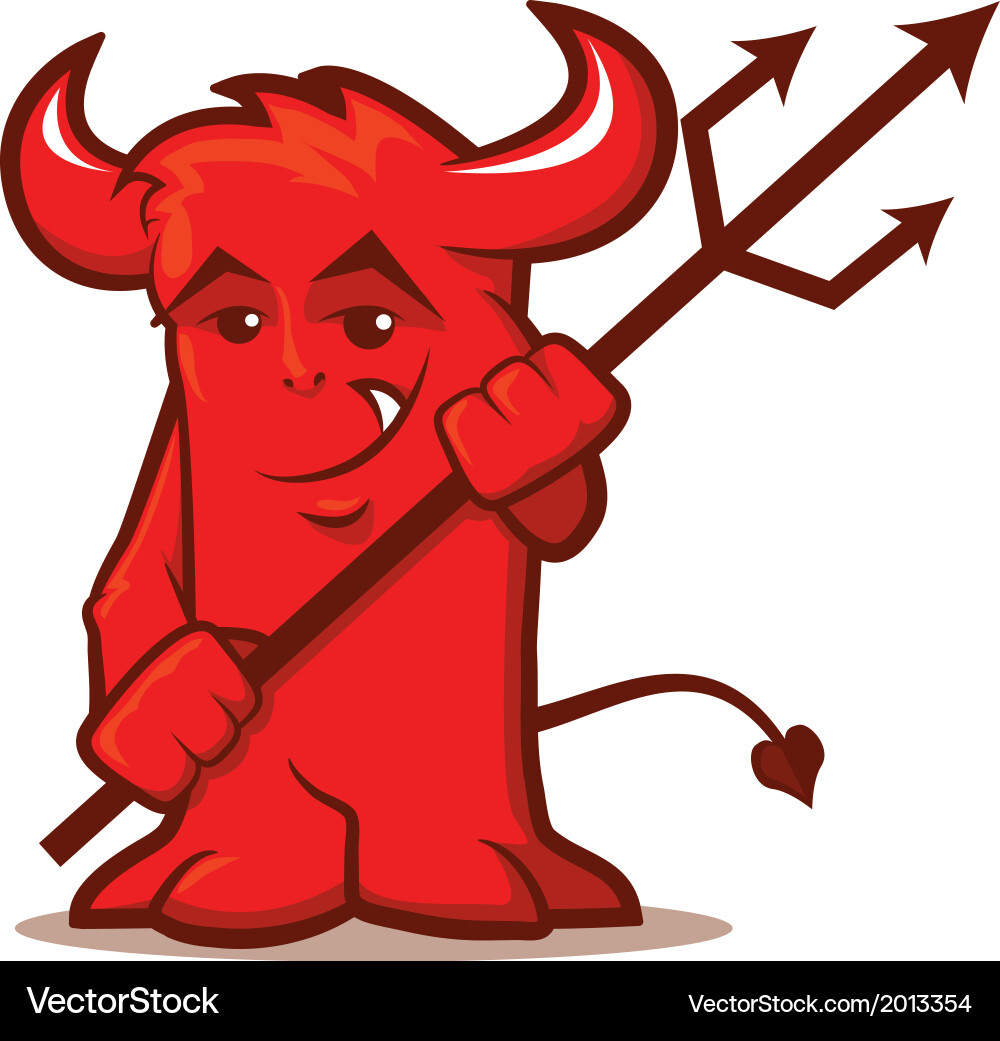 Cute devil Royalty Free Vector Image - VectorStock