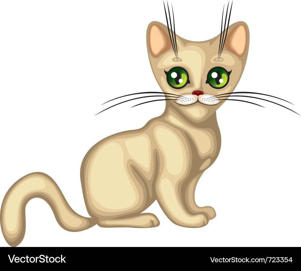 Cute kitten Royalty Free Vector Image - VectorStock