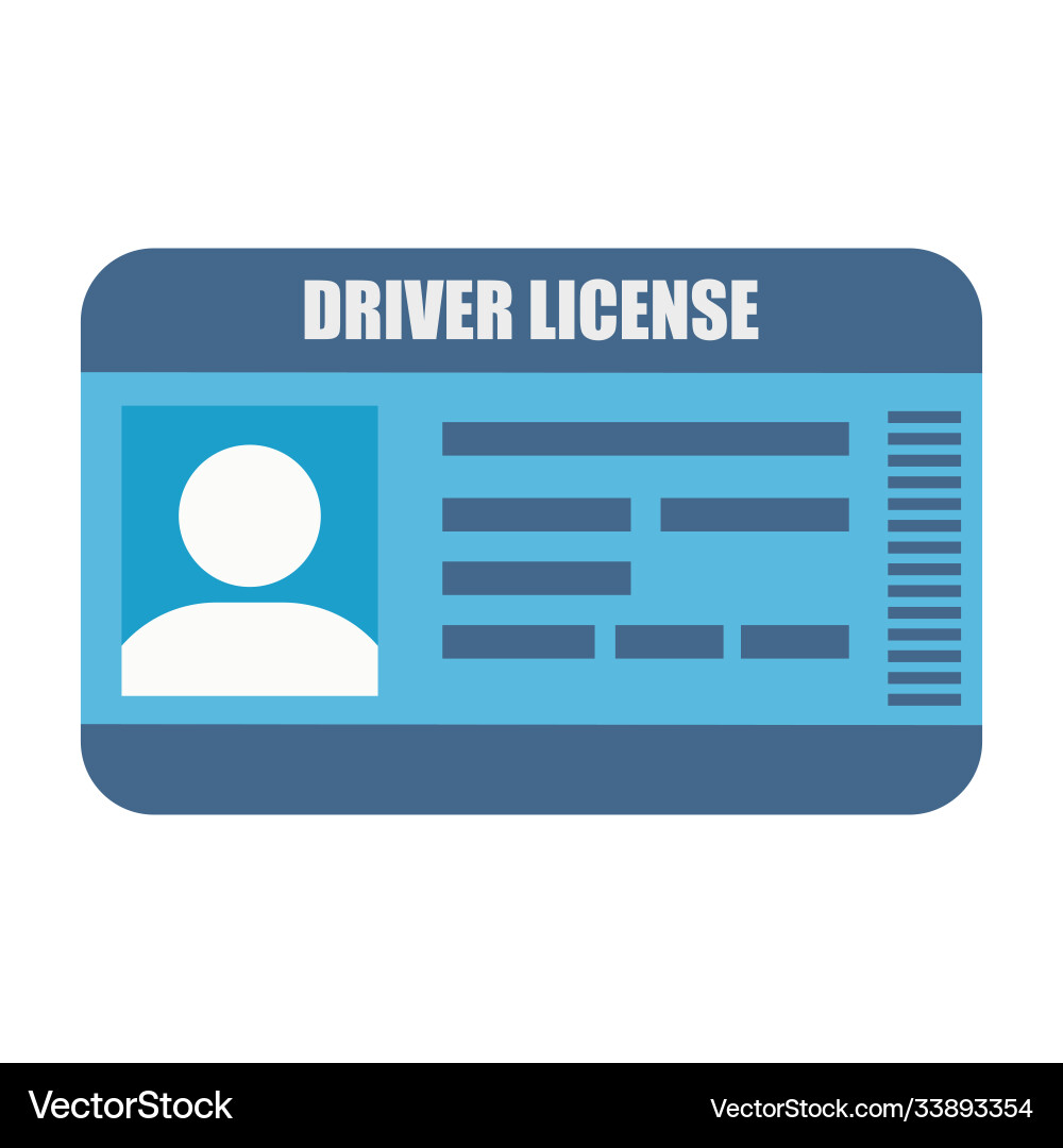 Driver's License Card Royalty Free Vector Image