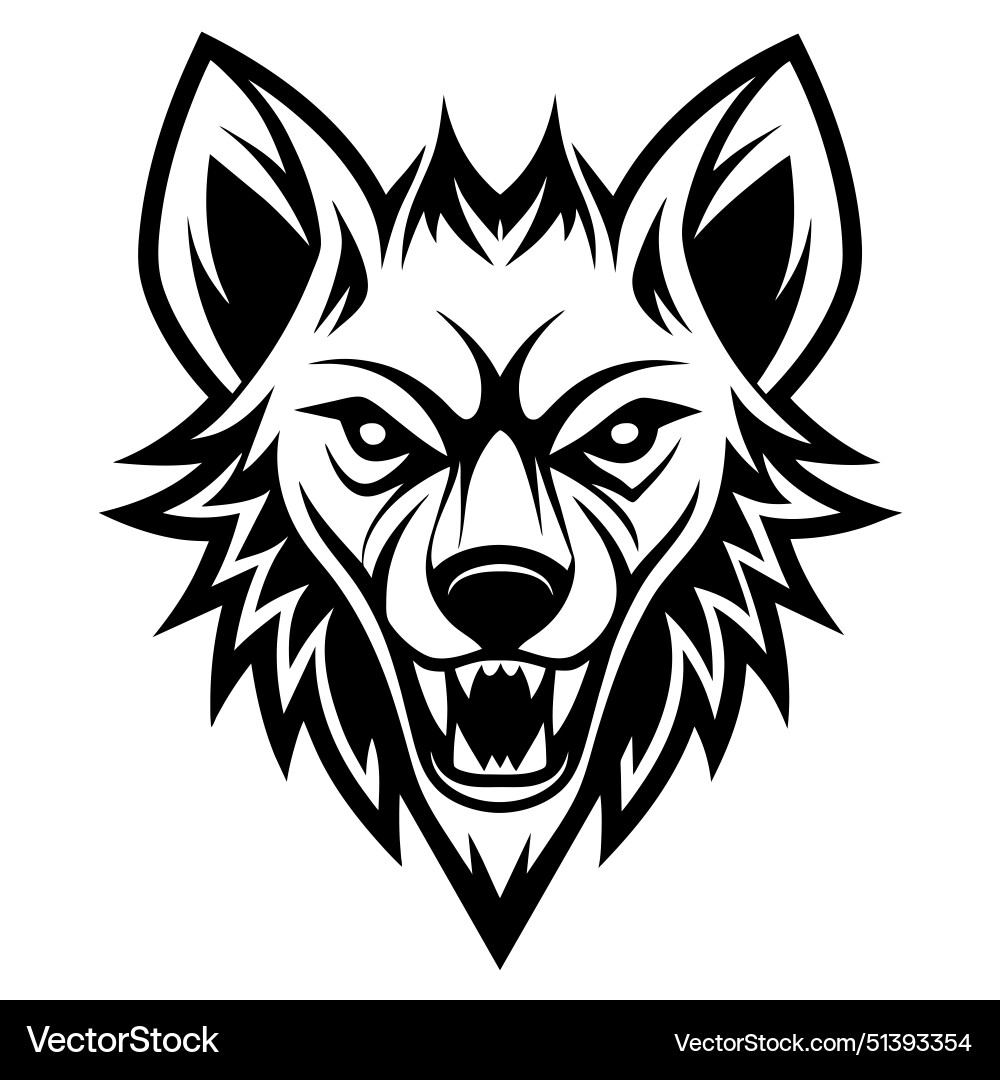 Fierce hyena logo Royalty Free Vector Image - VectorStock