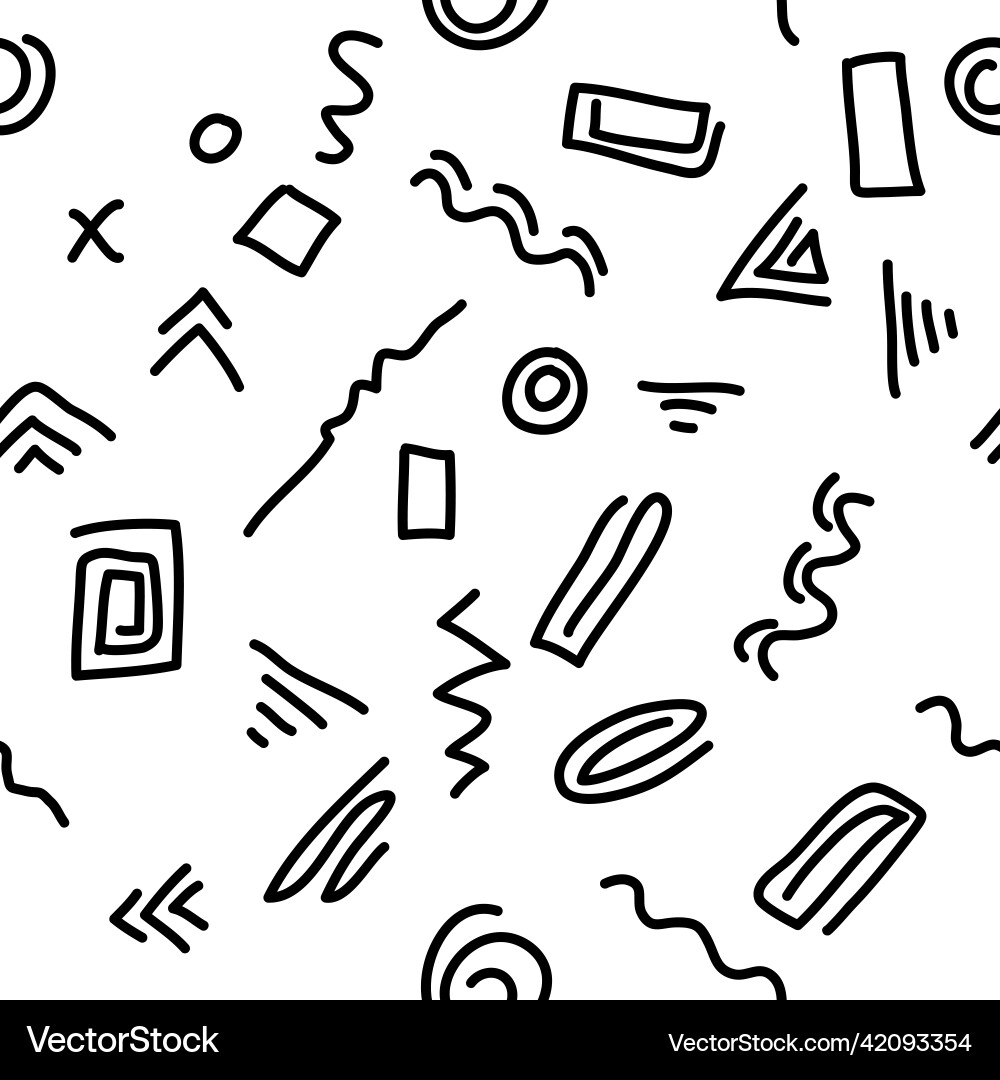 Geometric Memphis Pattern Royalty Free Vector Image