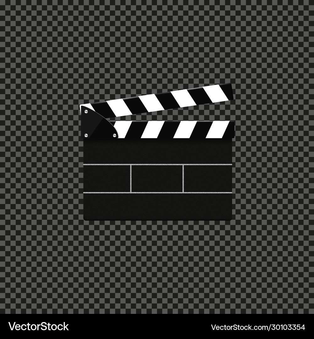 Icon open flapper for film at round dark Vector Image