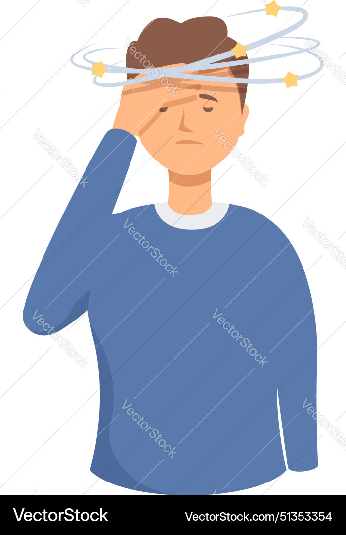 Of a man experiencing Royalty Free Vector Image