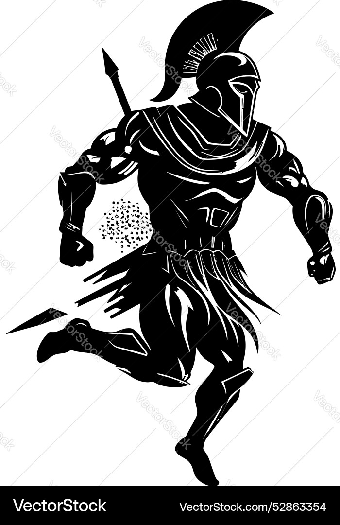 Racing roman running gladiator icon design agile Vector Image