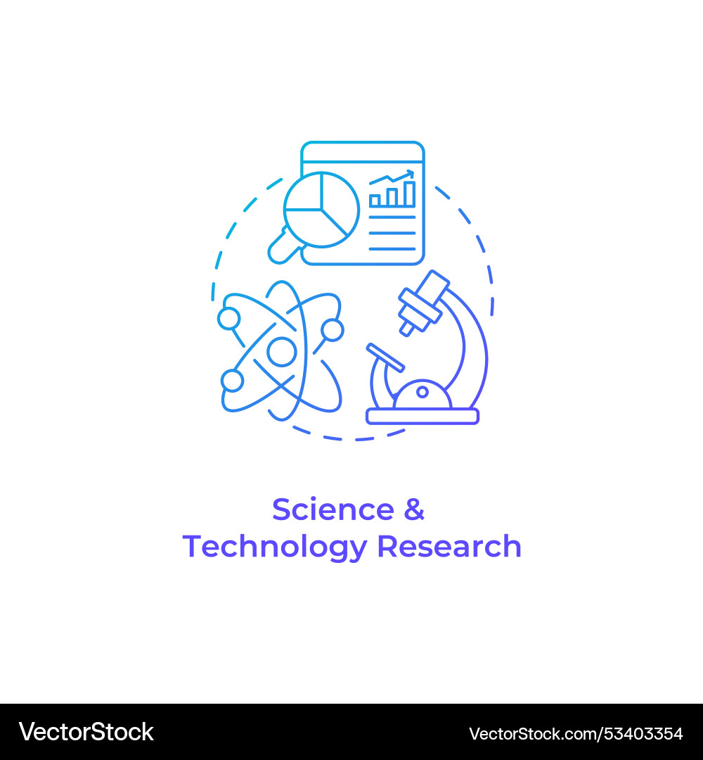 Science and technology research blue gradient Vector Image