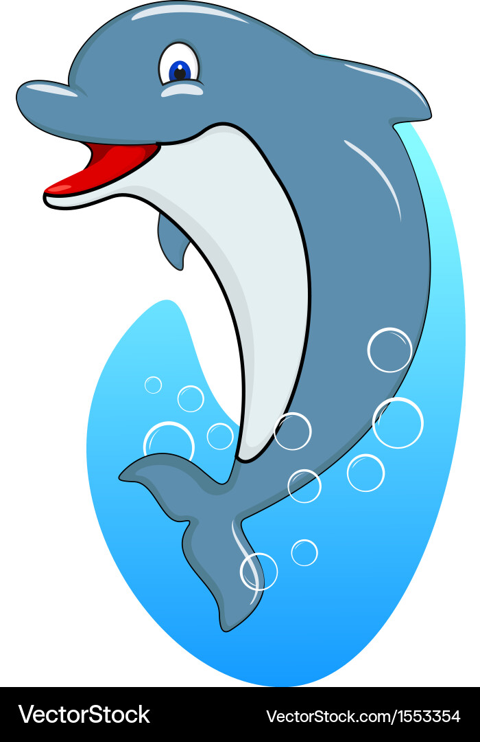 Standing dolphin Royalty Free Vector Image - VectorStock