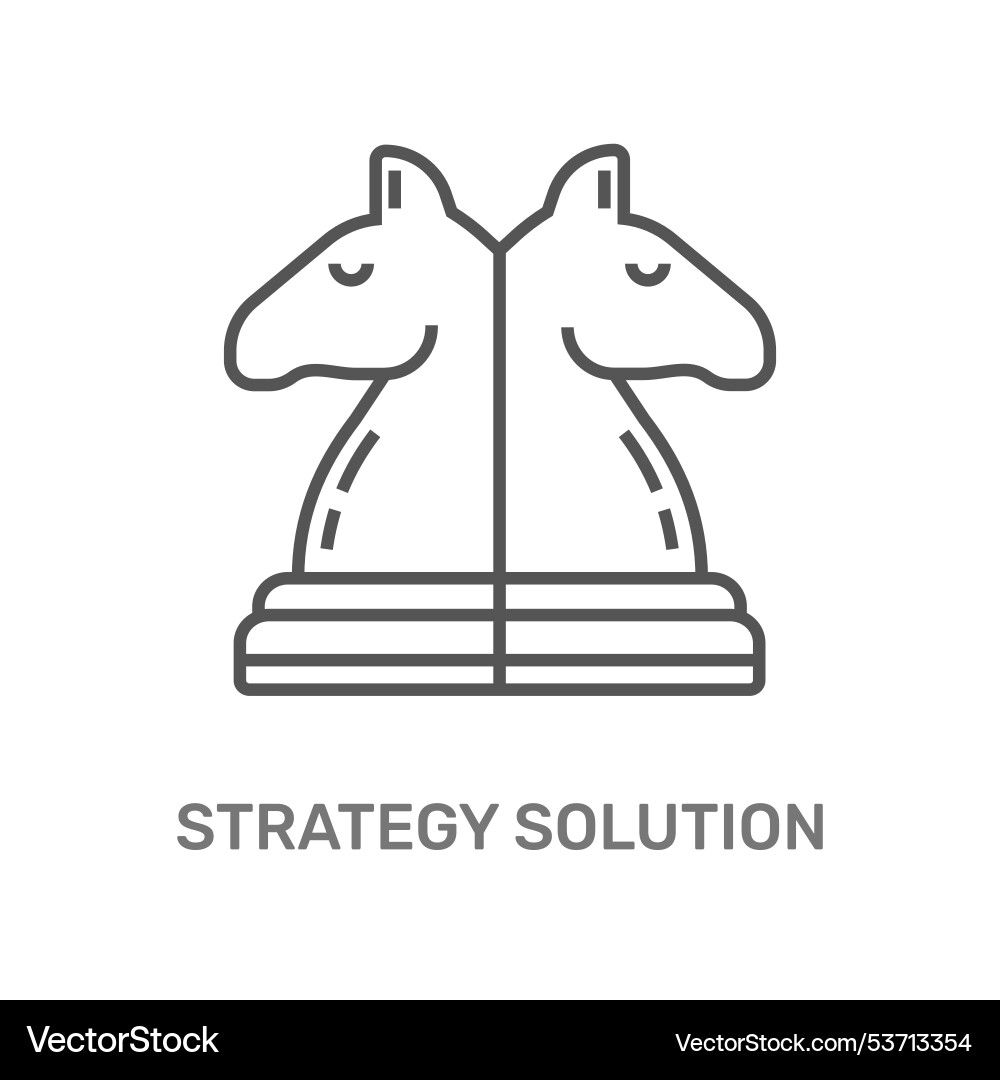 Two chess knights facing back to each other Vector Image