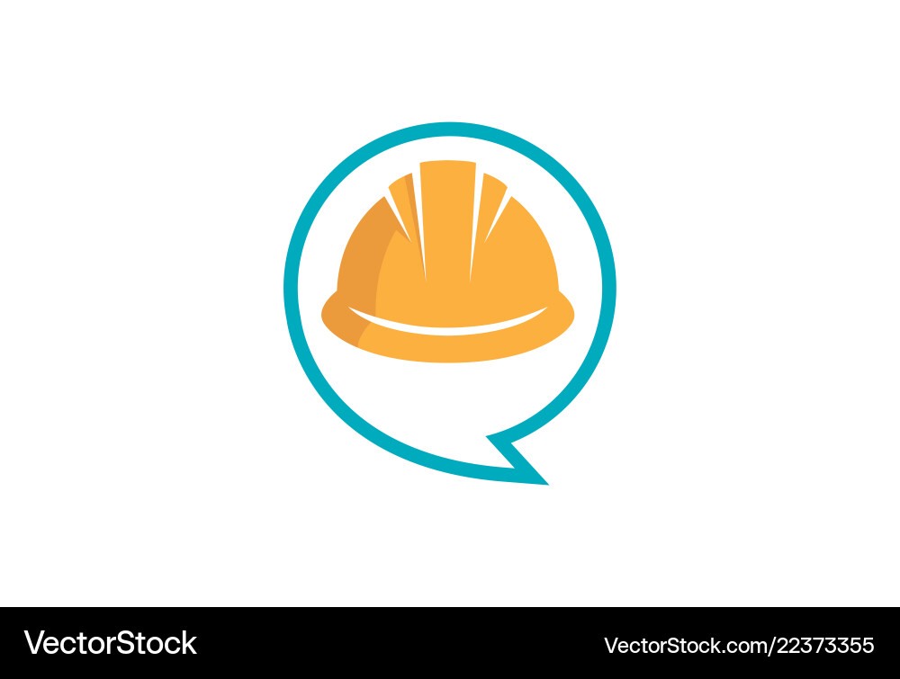 Construction Talk Logo Royalty Free Vector Image