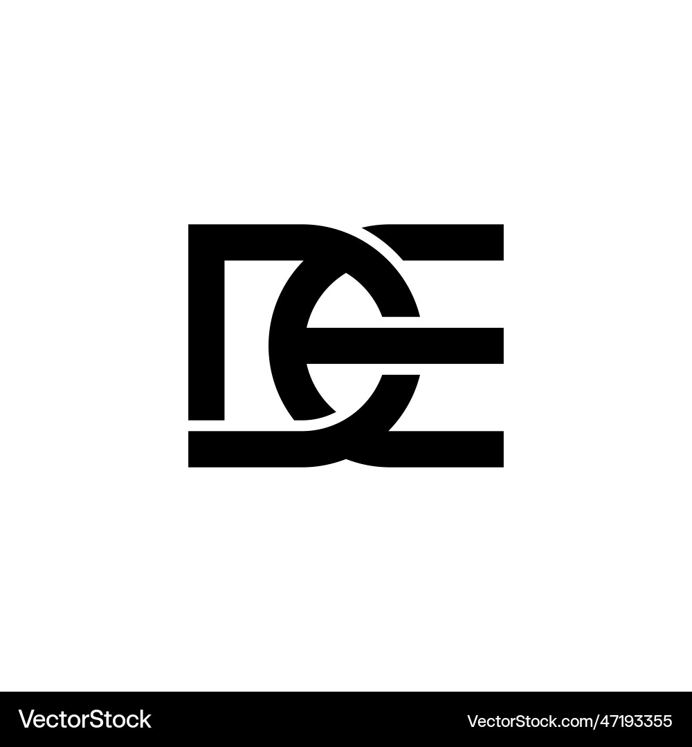 Letter d and e logo design Royalty Free Vector Image