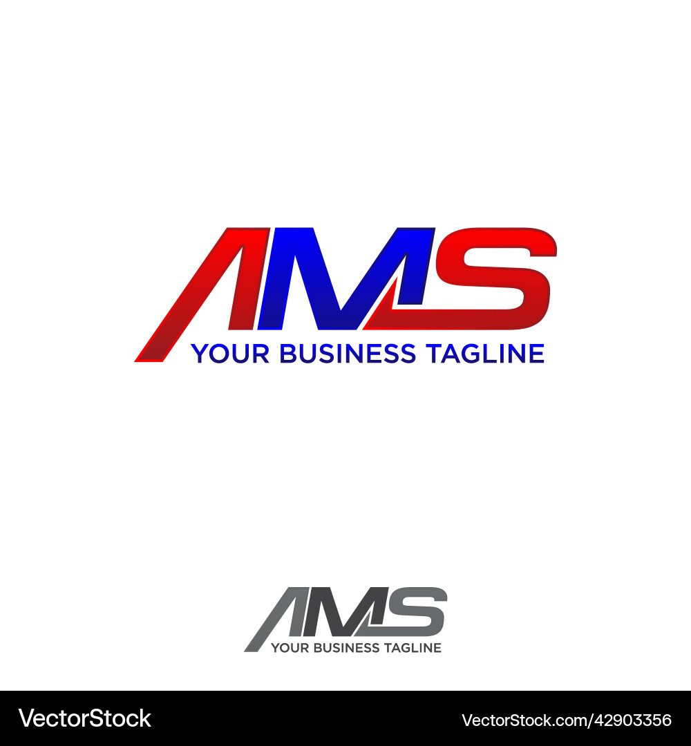 Ams letter logo icon design symbol Royalty Free Vector Image