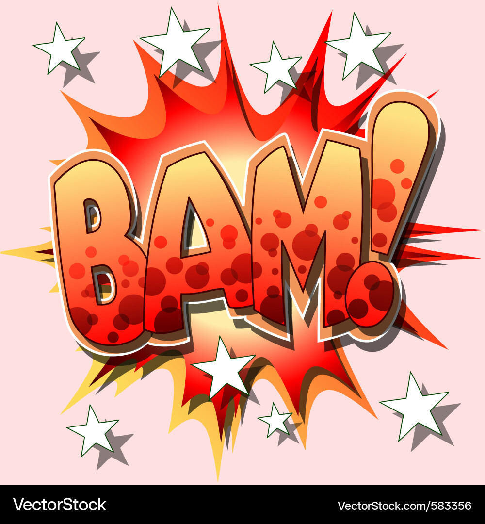 Bam cartoon Royalty Free Vector Image - VectorStock