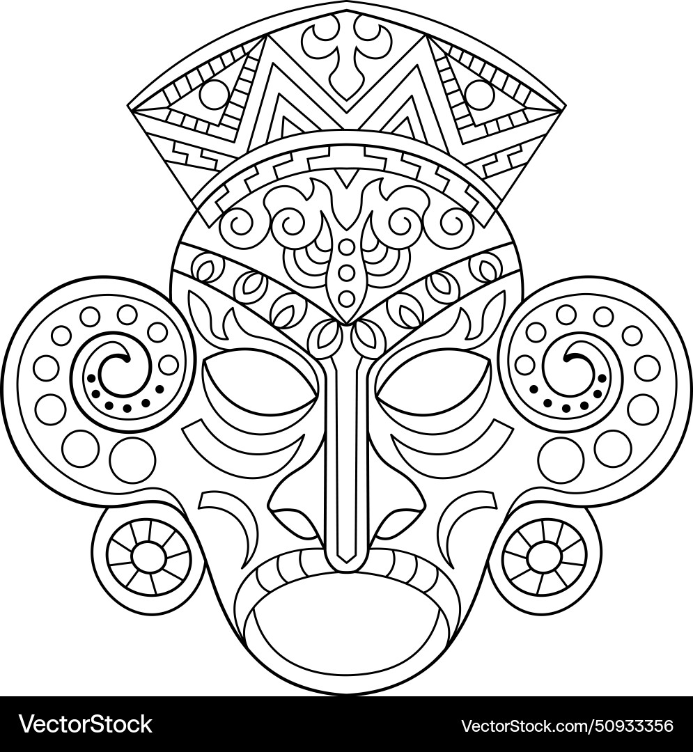 Ethnic tribal mask Royalty Free Vector Image - VectorStock