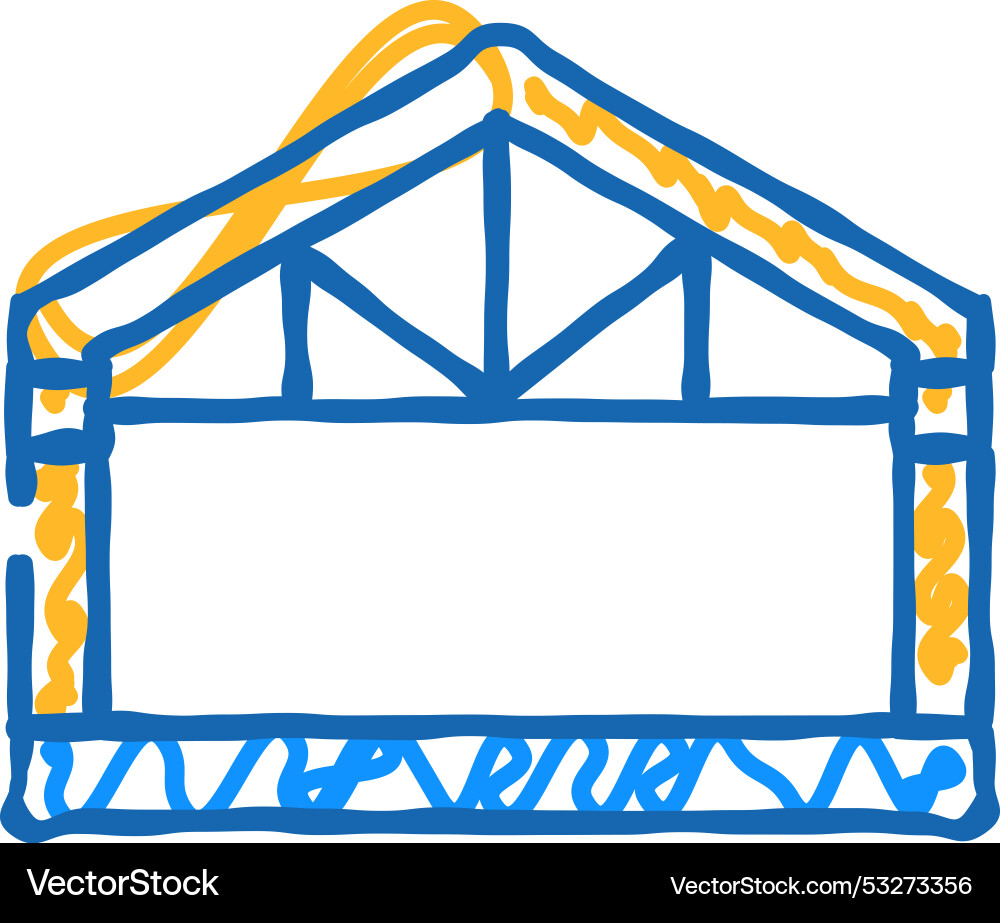 Garage metal frame icon doodle Royalty Free Vector Image