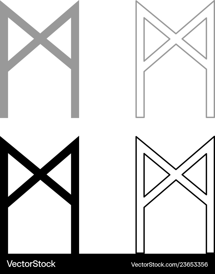 Ehwaz Rune Luck Vector Images (17)