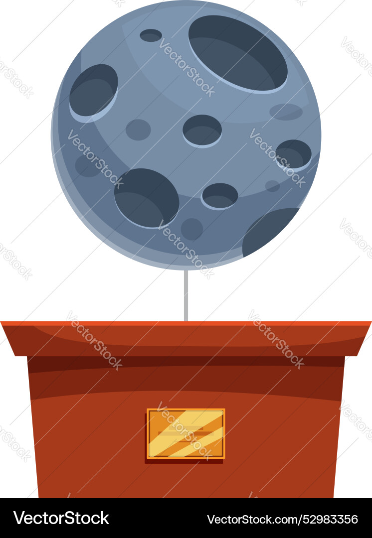 Moon surface exhibiting craters standing Vector Image