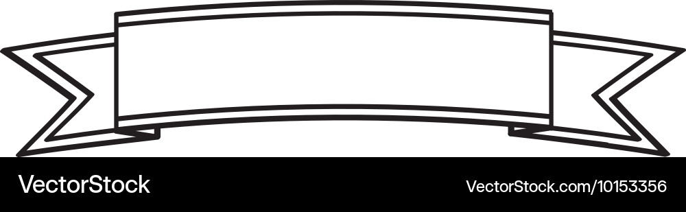 Ribbon banner label blank icon graphic Royalty Free Vector