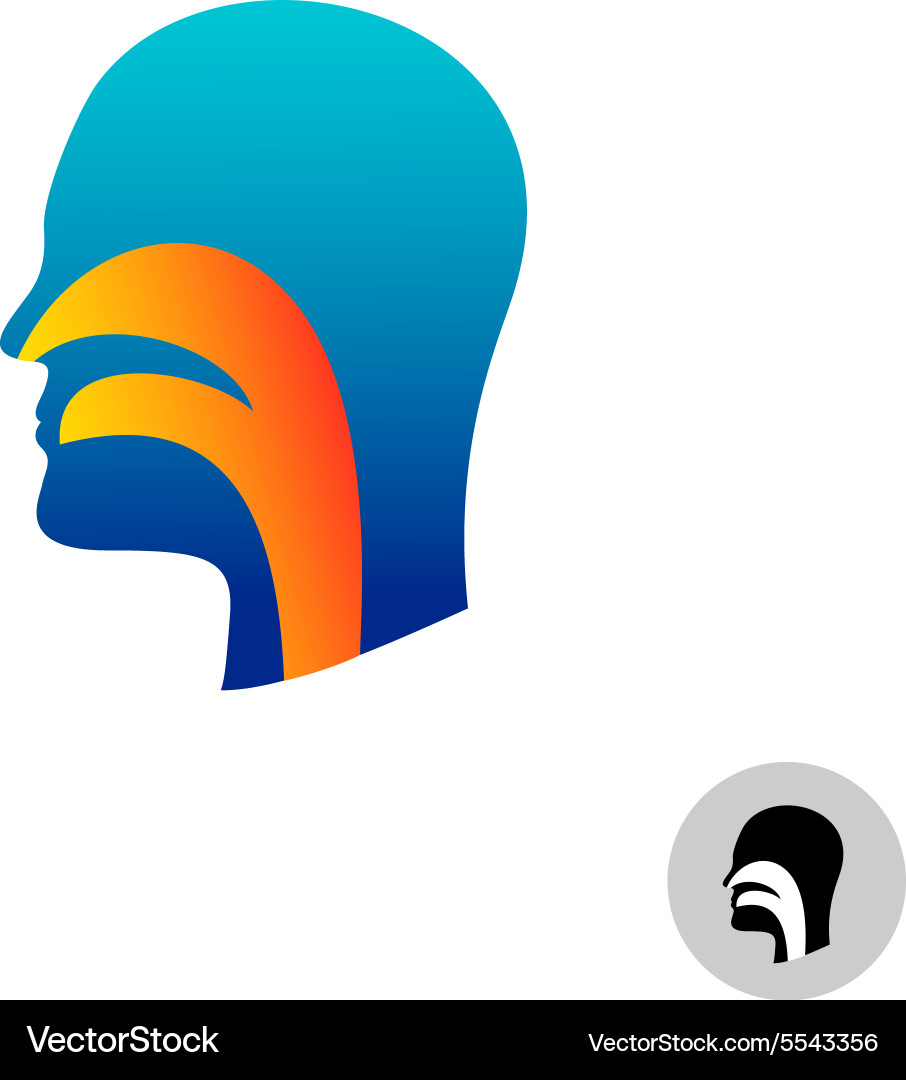 Throat silhouette Royalty Free Vector Image - VectorStock