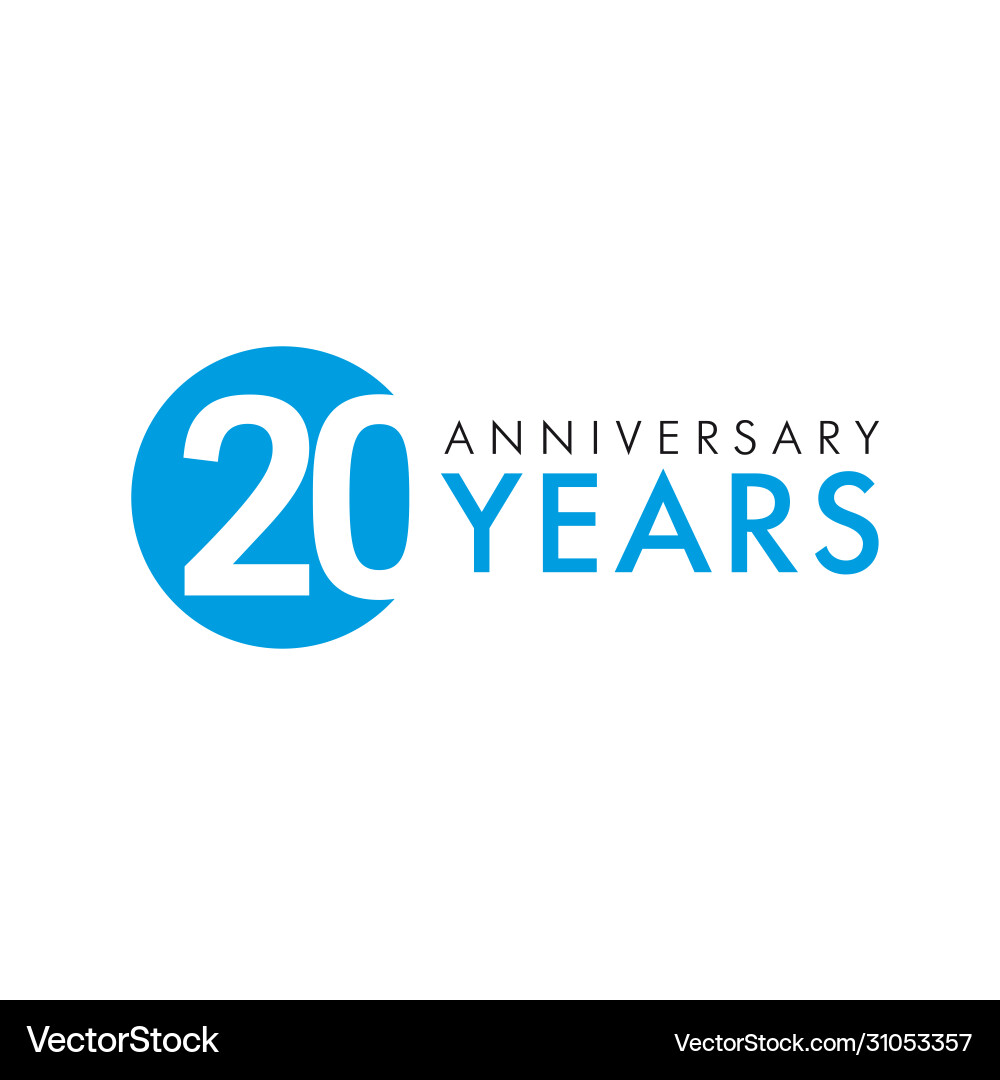 20 years logo concept Royalty Free Vector Image