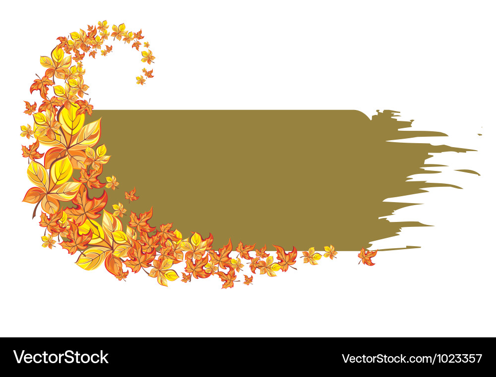 Autumn leaves border Royalty Free Vector Image