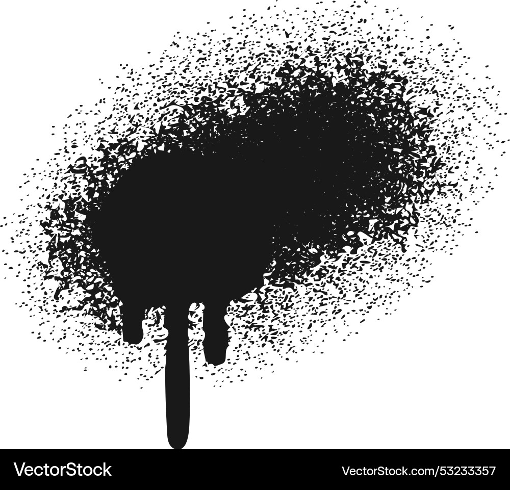 Black spray splash messy ink paint texture Vector Image