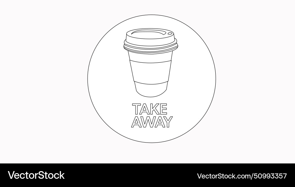 Coffee take away sign Royalty Free Vector Image