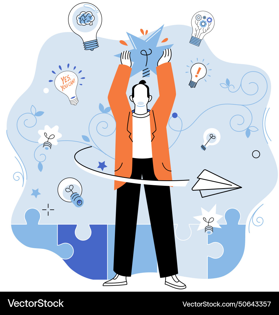 Creative idea elementary yet original ideas can Vector Image