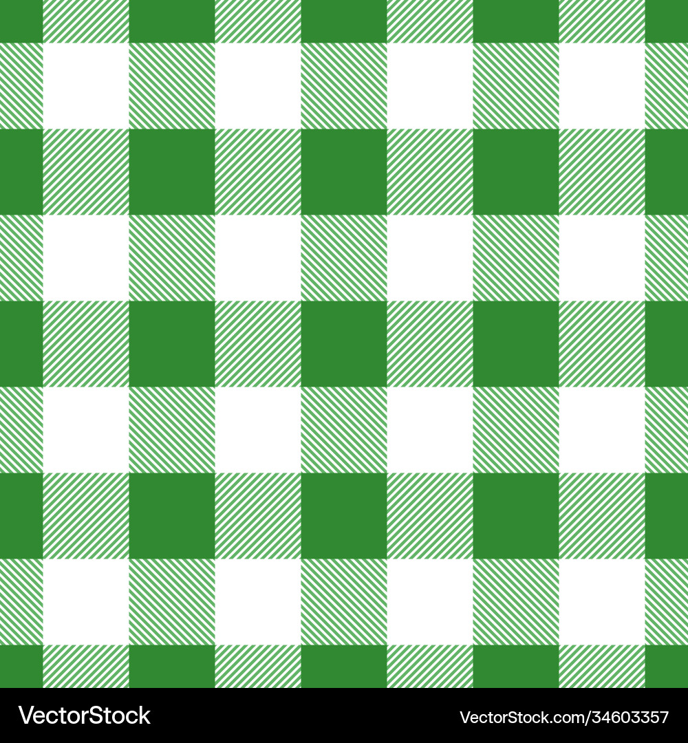 Green Checkered Tablecloth Texture Royalty Free Vector Image