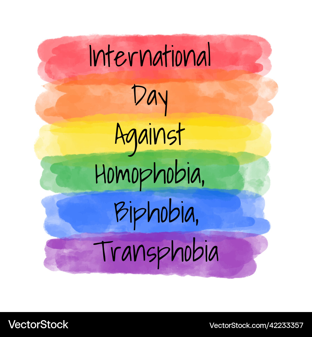 International day against homophobia biphobia Vector Image