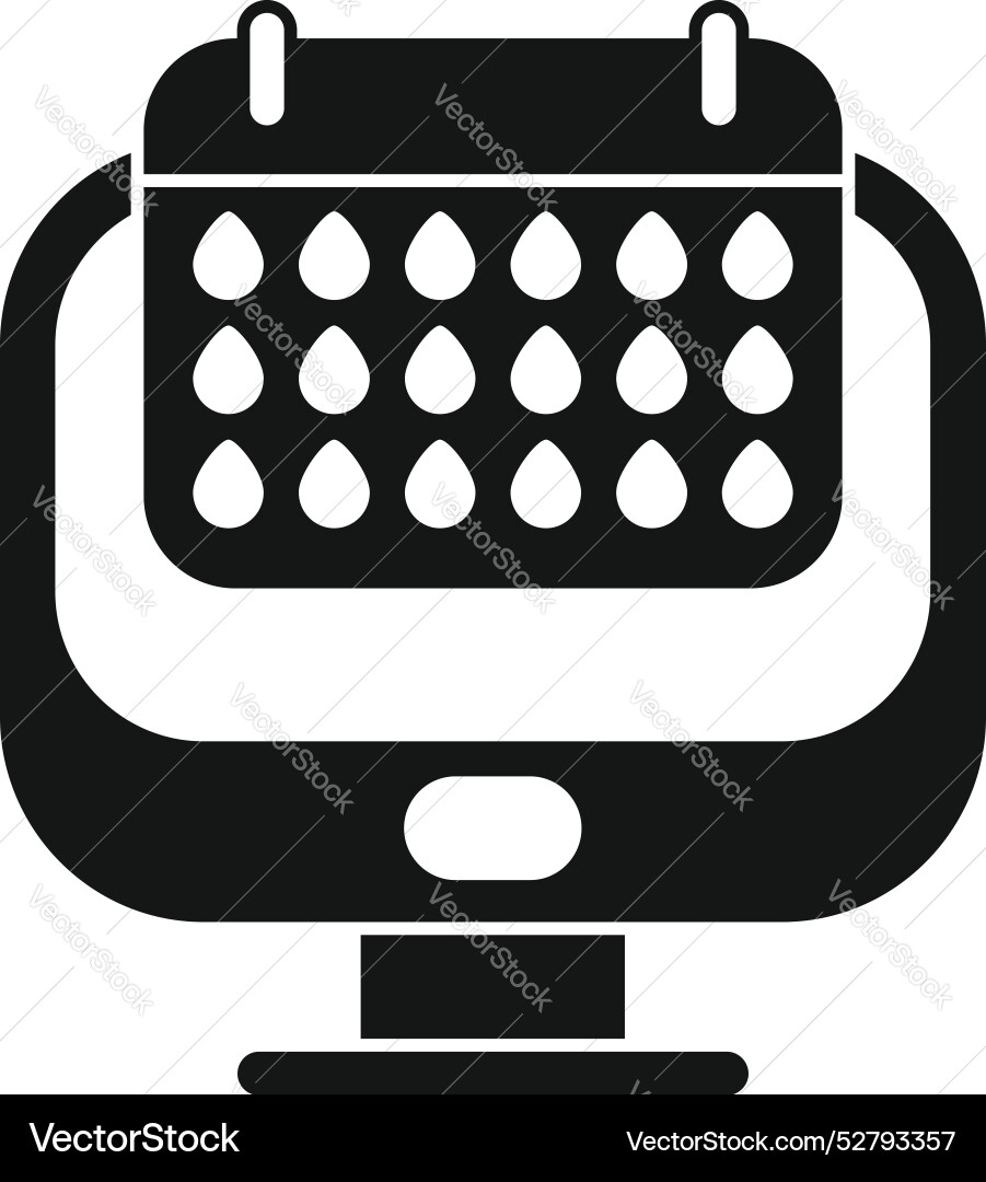 Online menstrual cycle tracking app icon showing Vector Image