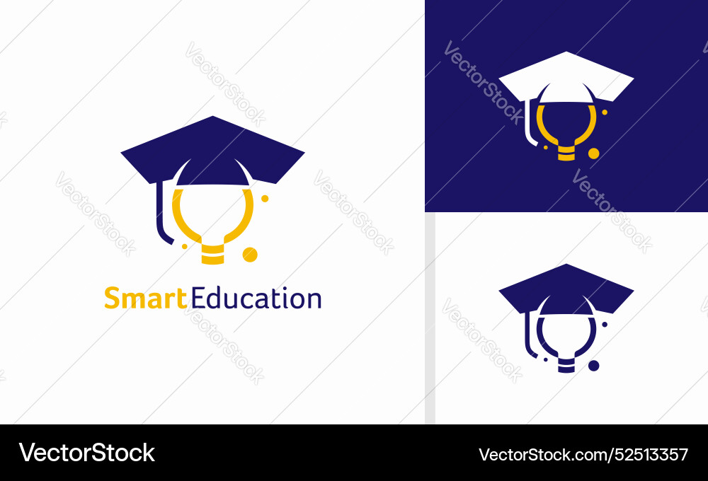 Smart education logo design concept academy logo Vector Image