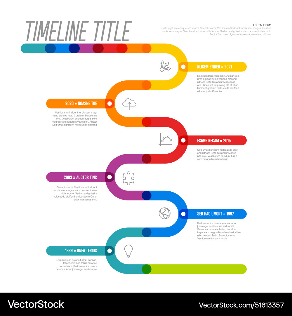 Thick line infographic timeline diagram template Vector Image