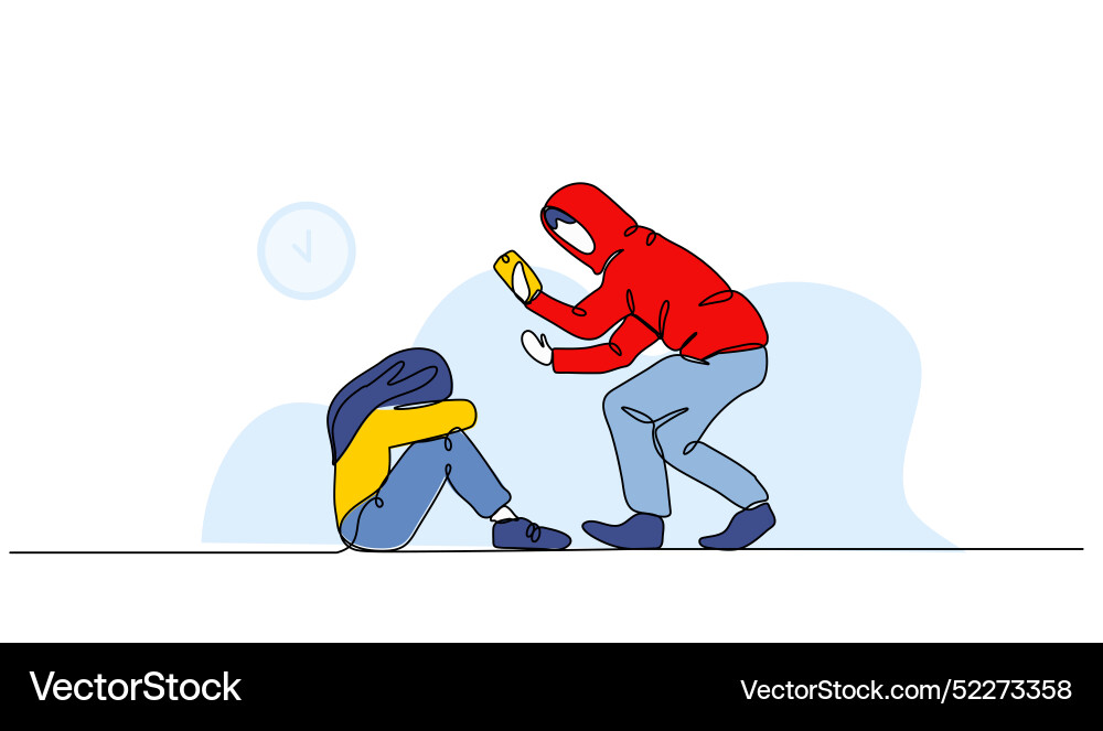 Bullying for social media photos Royalty Free Vector Image