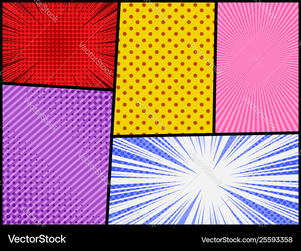 Comic abstract colorful background Royalty Free Vector Image