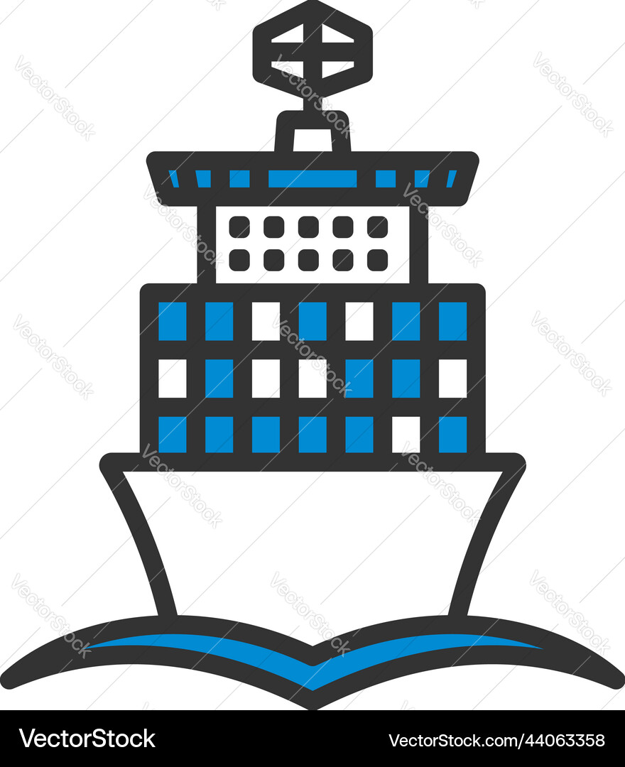 Container ship icon Royalty Free Vector Image - VectorStock
