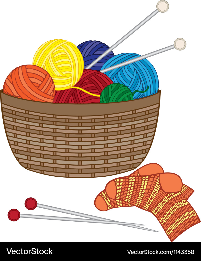 Knitting Royalty Free Vector Image - VectorStock