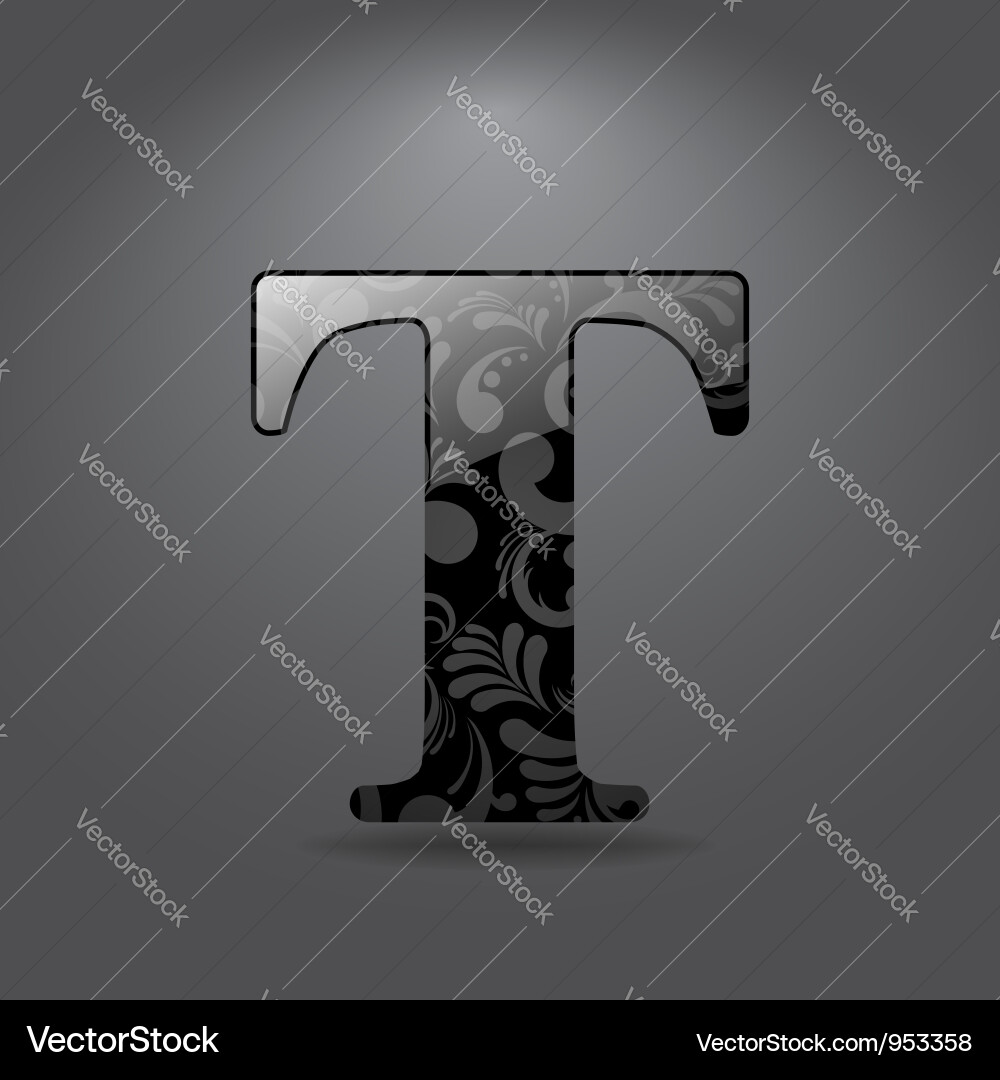 Letter t Royalty Free Vector Image - VectorStock