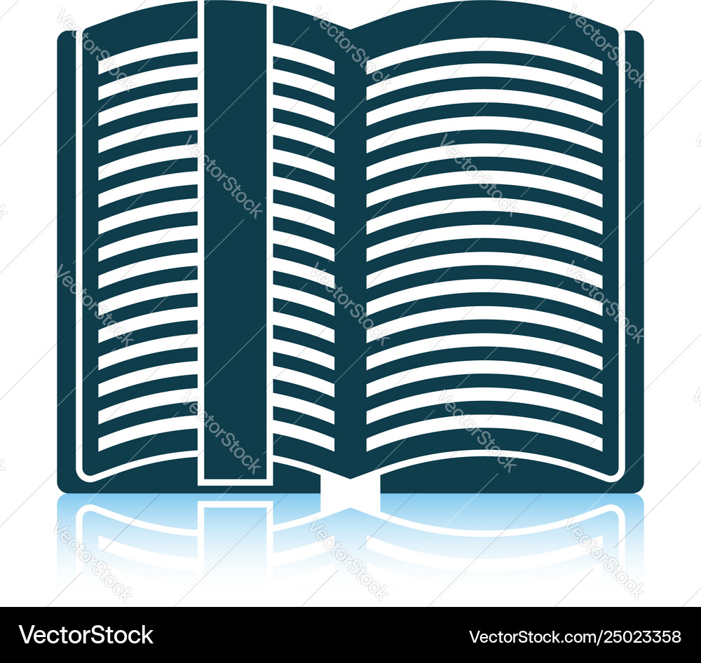 Open book with bookmark icon Royalty Free Vector Image