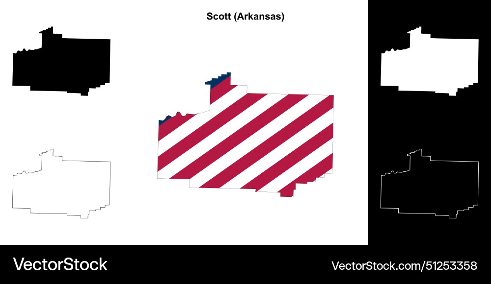Scott outline map Royalty Free Vector Image - VectorStock