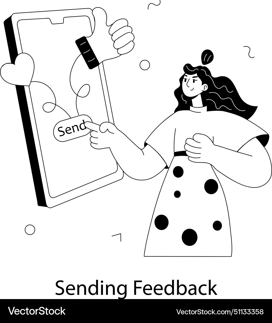 Sending feedback Royalty Free Vector Image - VectorStock