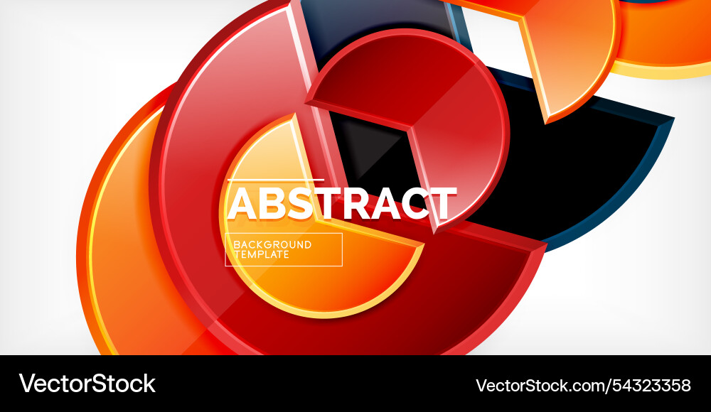 Trendy round shapes with triangular angle design Vector Image