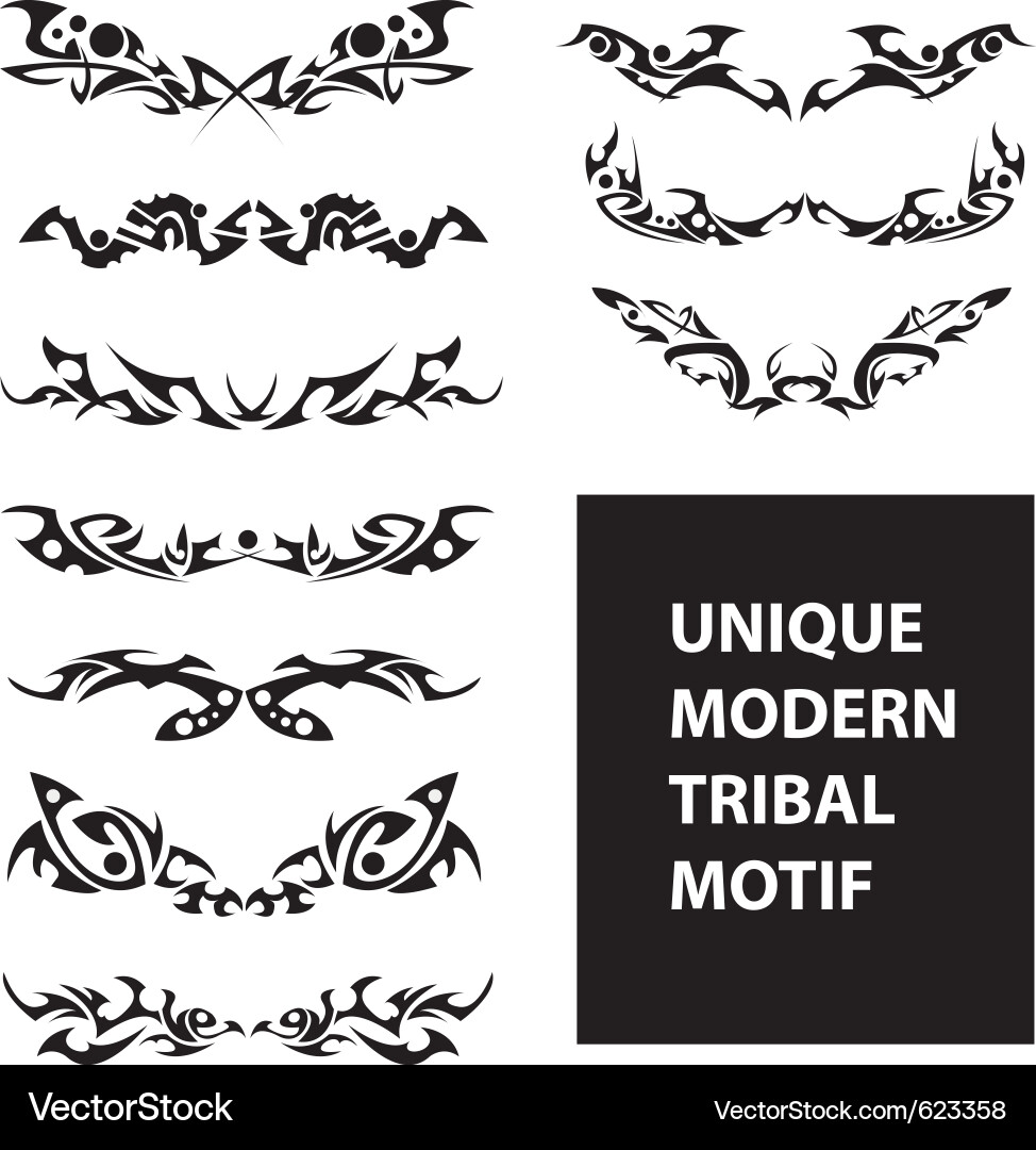 Tribal Art Pack - 10 Unique Motifs Royalty Free Vector Image