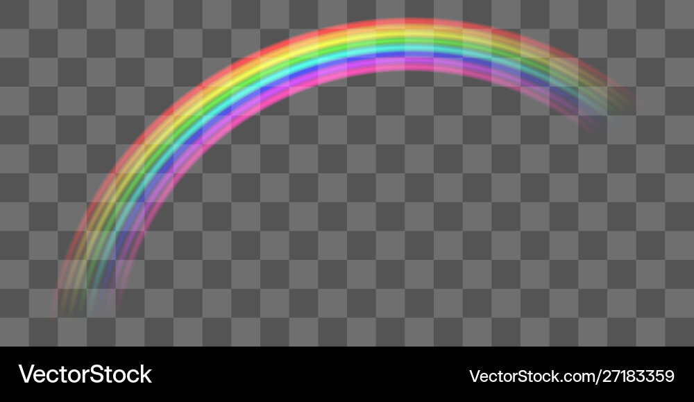 Colorful Transparent Rainbow Curve Royalty Free Vector Image
