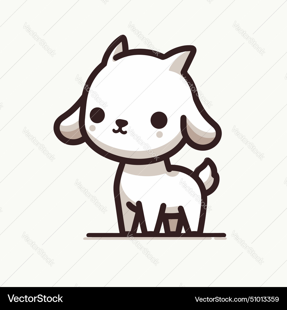 Cute goat Royalty Free Vector Image - VectorStock