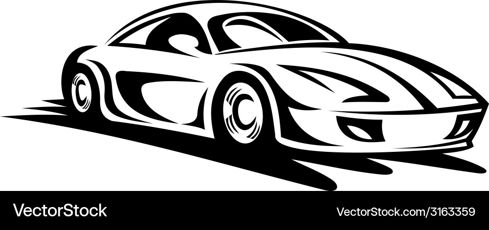 Fast moving car Royalty Free Vector Image - VectorStock