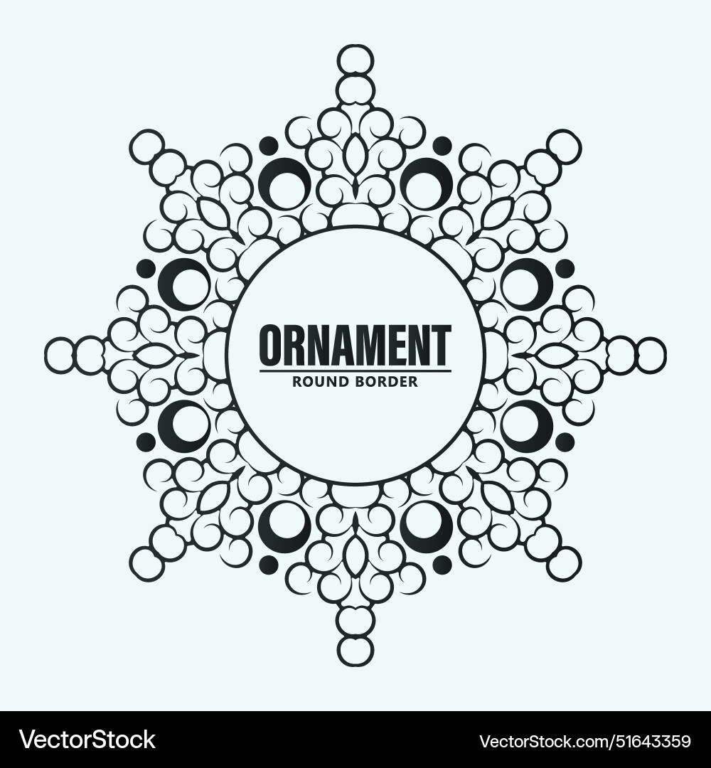 Flat decorative ornament frame background Vector Image