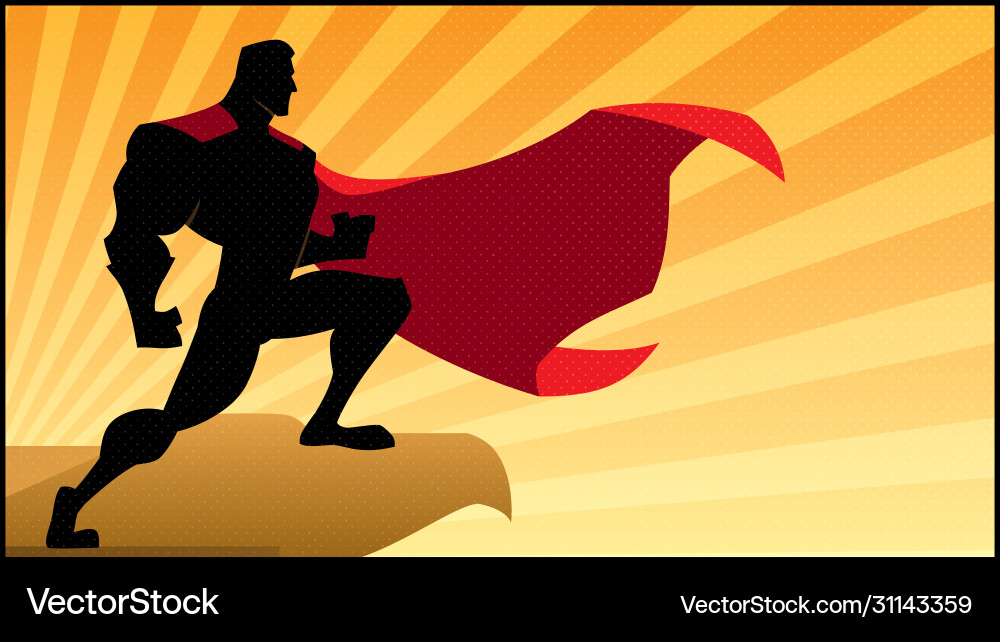 Nighttime Superhero Watcher Royalty Free Vector Image