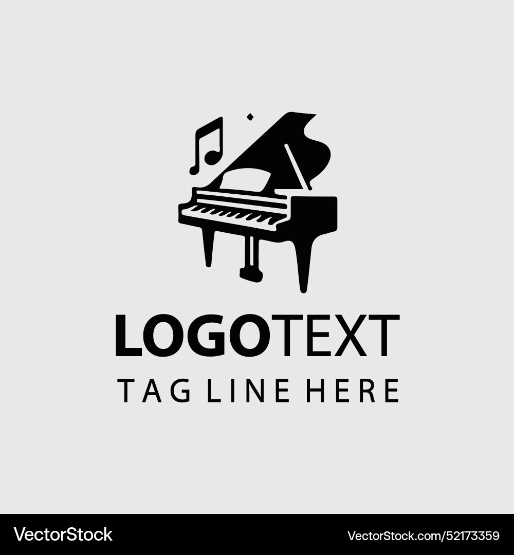 Piano logo Royalty Free Vector Image - VectorStock